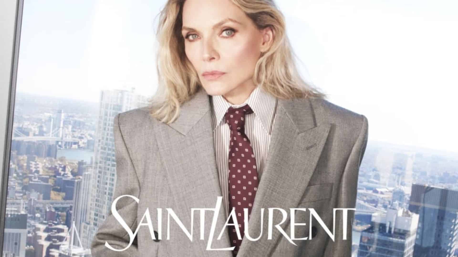 Michele Pfeiffer, icône du power dressing pour Saint Laurent