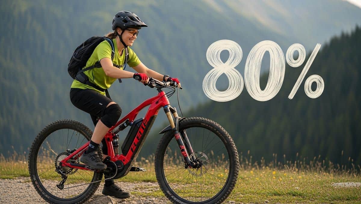 VTT électrique de montagne sous les 900 €: amortit 80 % des chocs