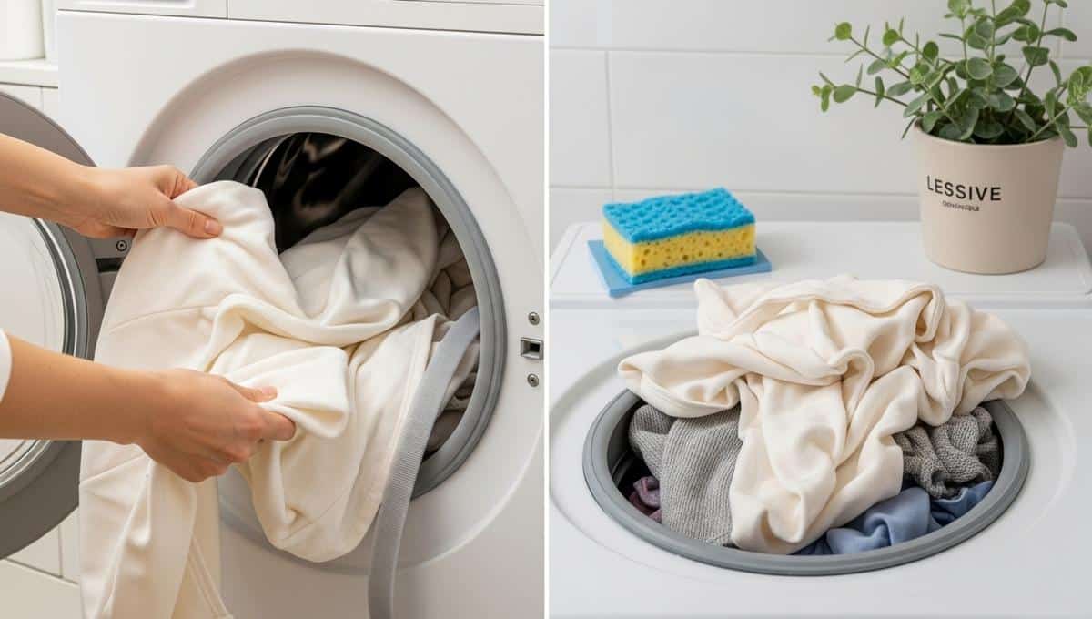 Sponge in the washing machine: hair- and lint-free clothes in 1 wash