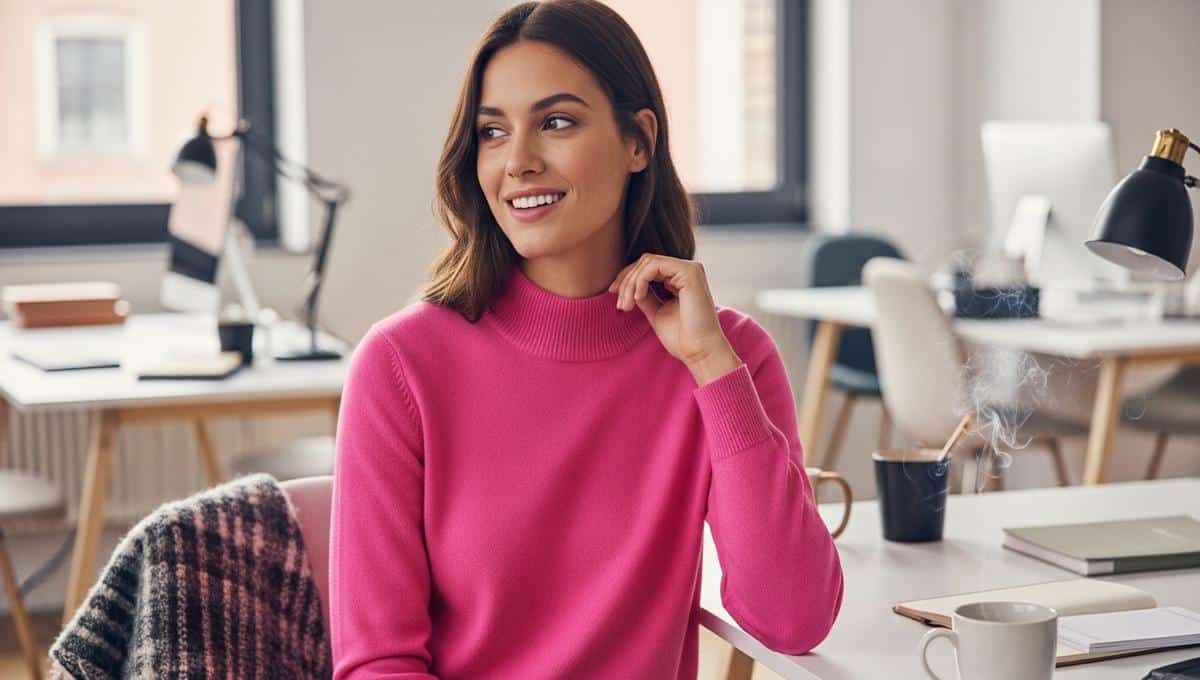 Mango: the pink round-neck sweater is currently No. 1 in sales