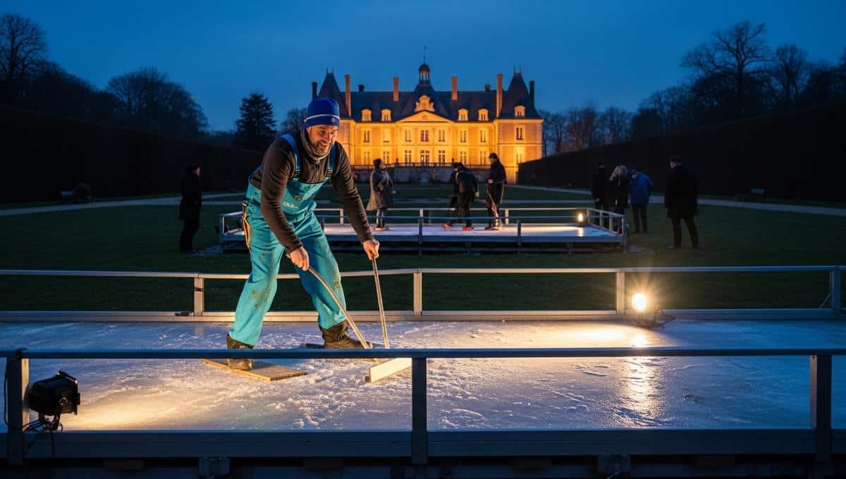 Hidden skating rink near Paris: one of the most beautiful, illuminated ...