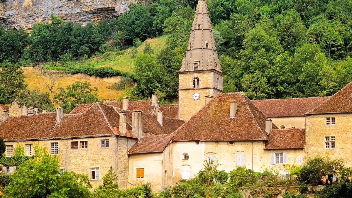 Medieval village in the Jura: nestled in a remote area, it is one of ...