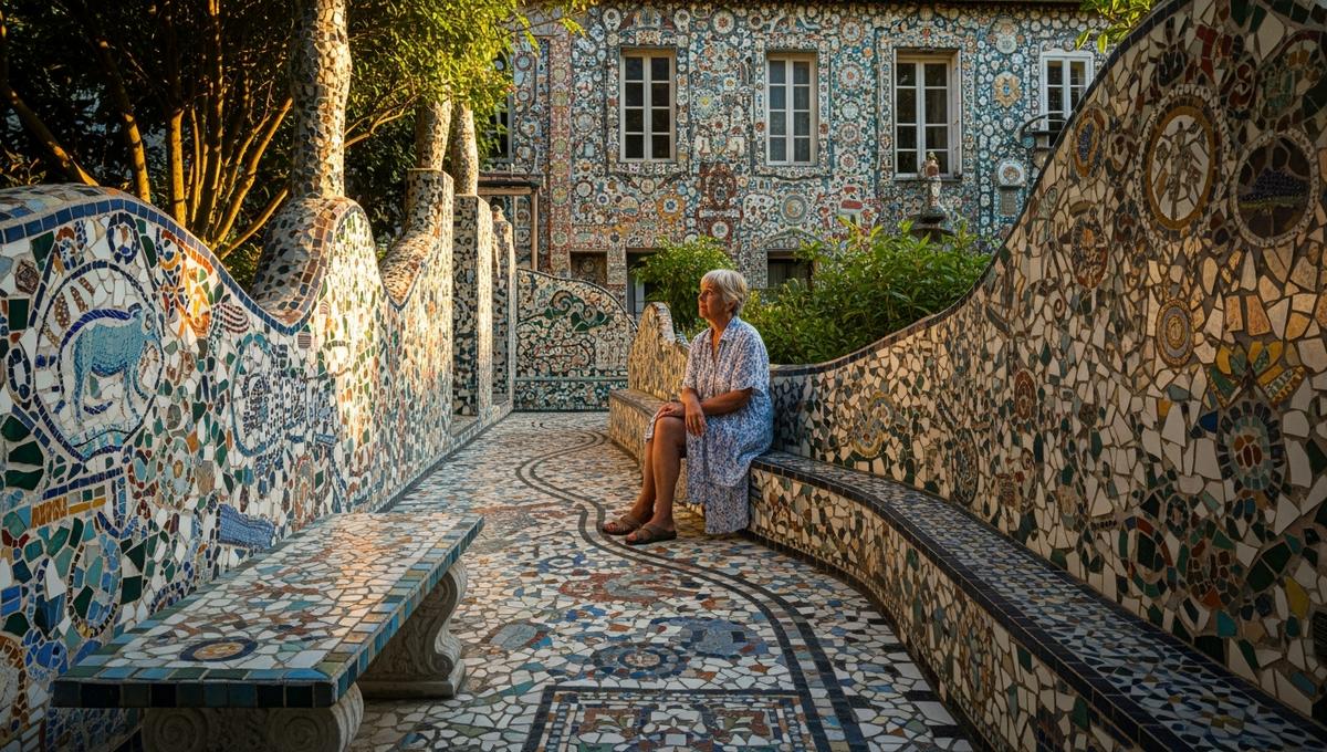 This house, covered with 15 tons of mosaic, was built by one man over a ...
